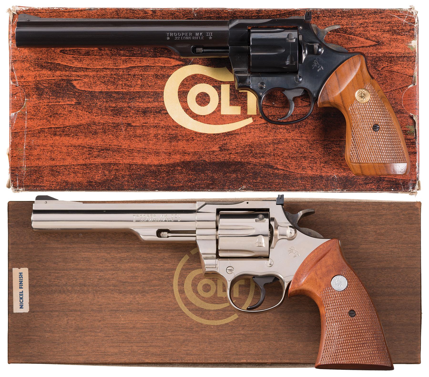 Two Colt Trooper MK III Double Action Revolvers | Rock Island Auction