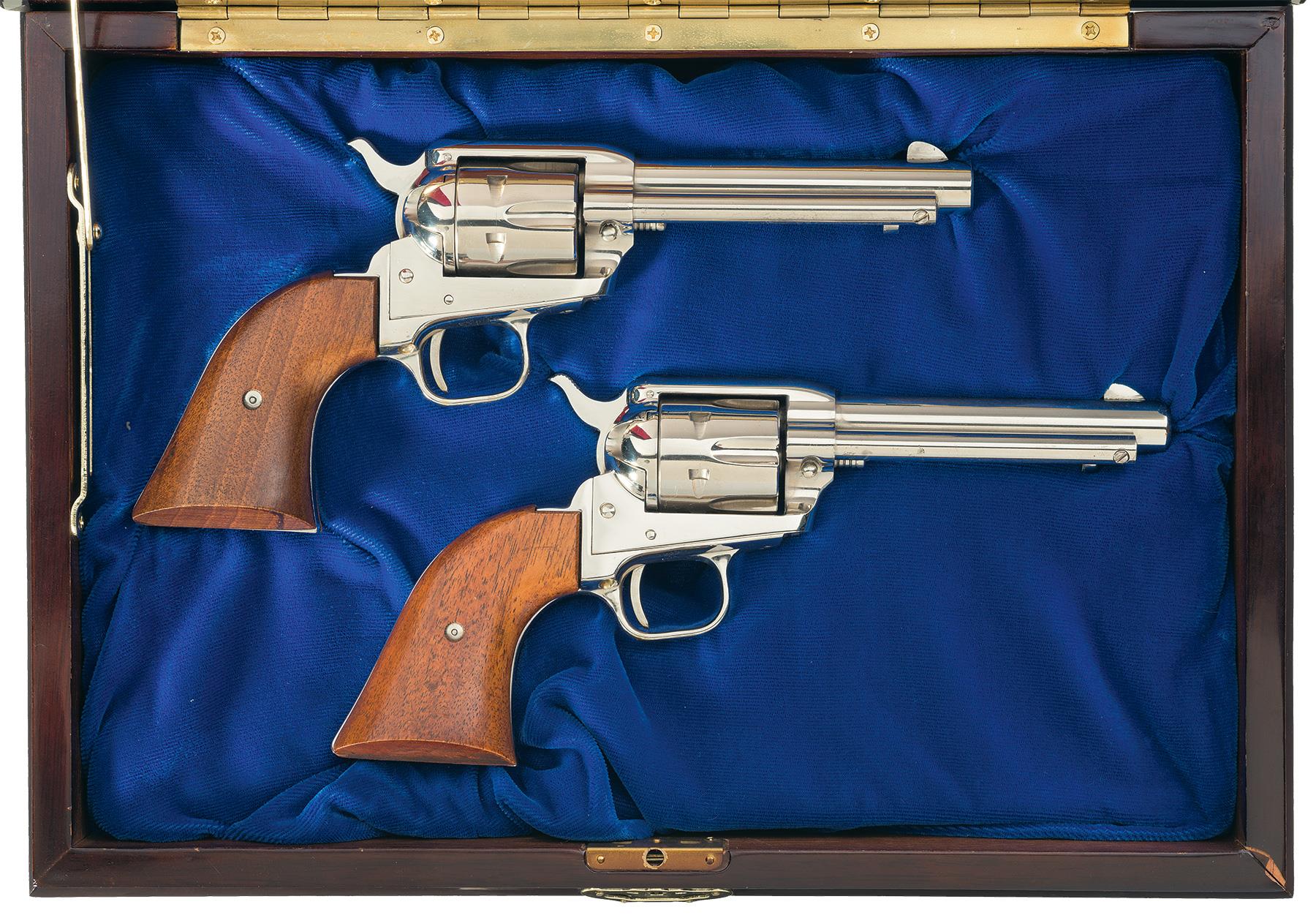 Cased Pair of Colt Single Action Army Frontier Scout Revolvers | Rock ...