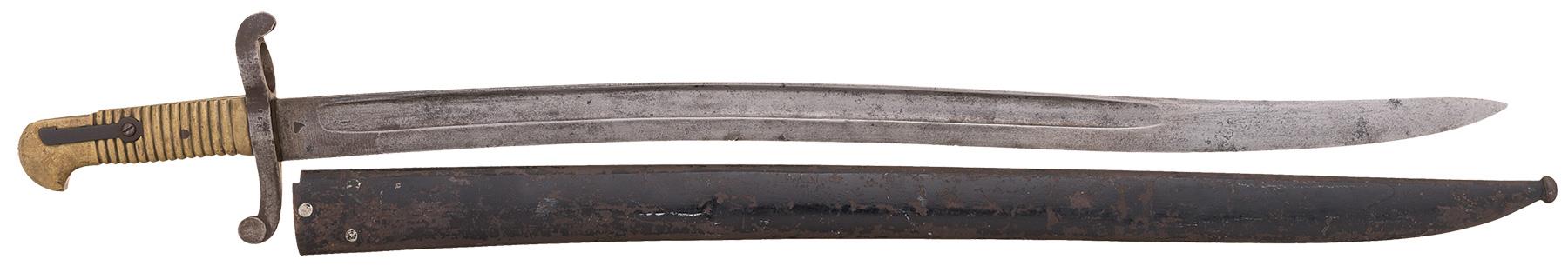 Civil War Era Import Sword Bayonet with Scabbard | Rock Island Auction