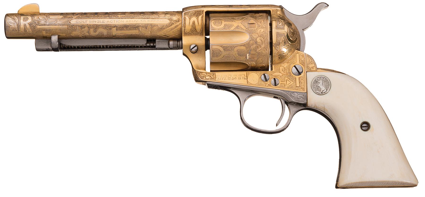 Cattle Brand Engraved Colt Single Action Army Revolver Rock Island cattle-brand-engraved-colt-single-action-army-revolver-rock-island