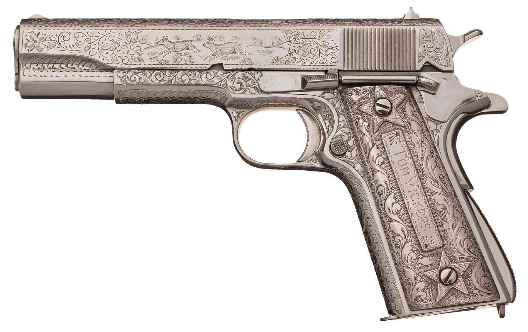 U.S. Colt 1911A1 Pistol, Silver Grips | Rock Island Auction
