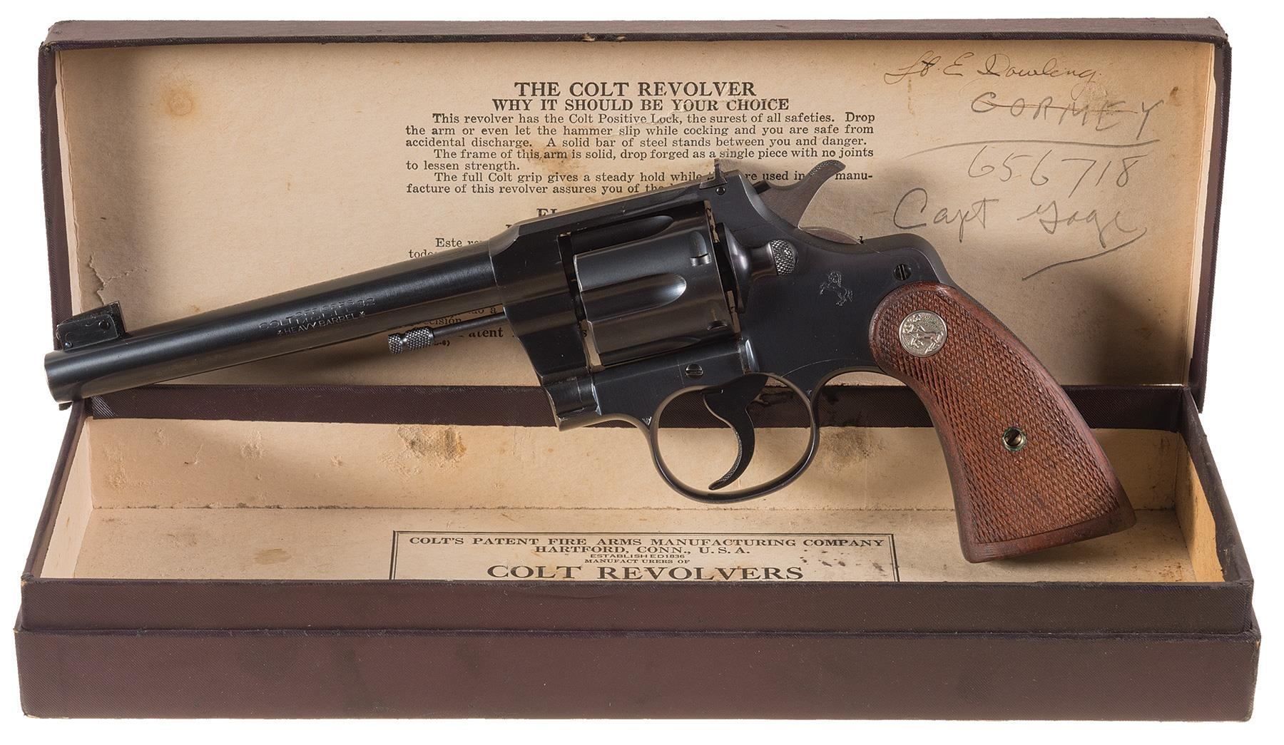 Colt Officer's Model Heavy Barrel Double Action Target Revolver | Rock ...