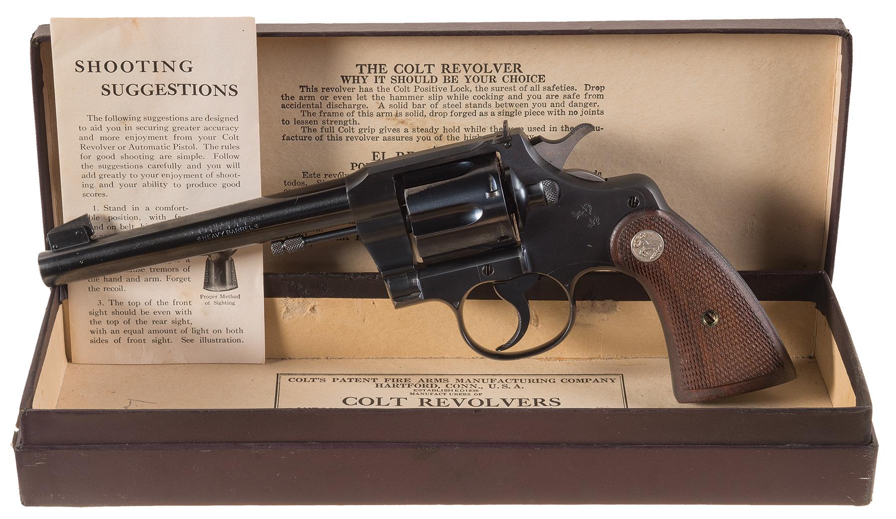 Colt Officer's Model Heavy Barrel Double Action Target Revolver | Rock ...