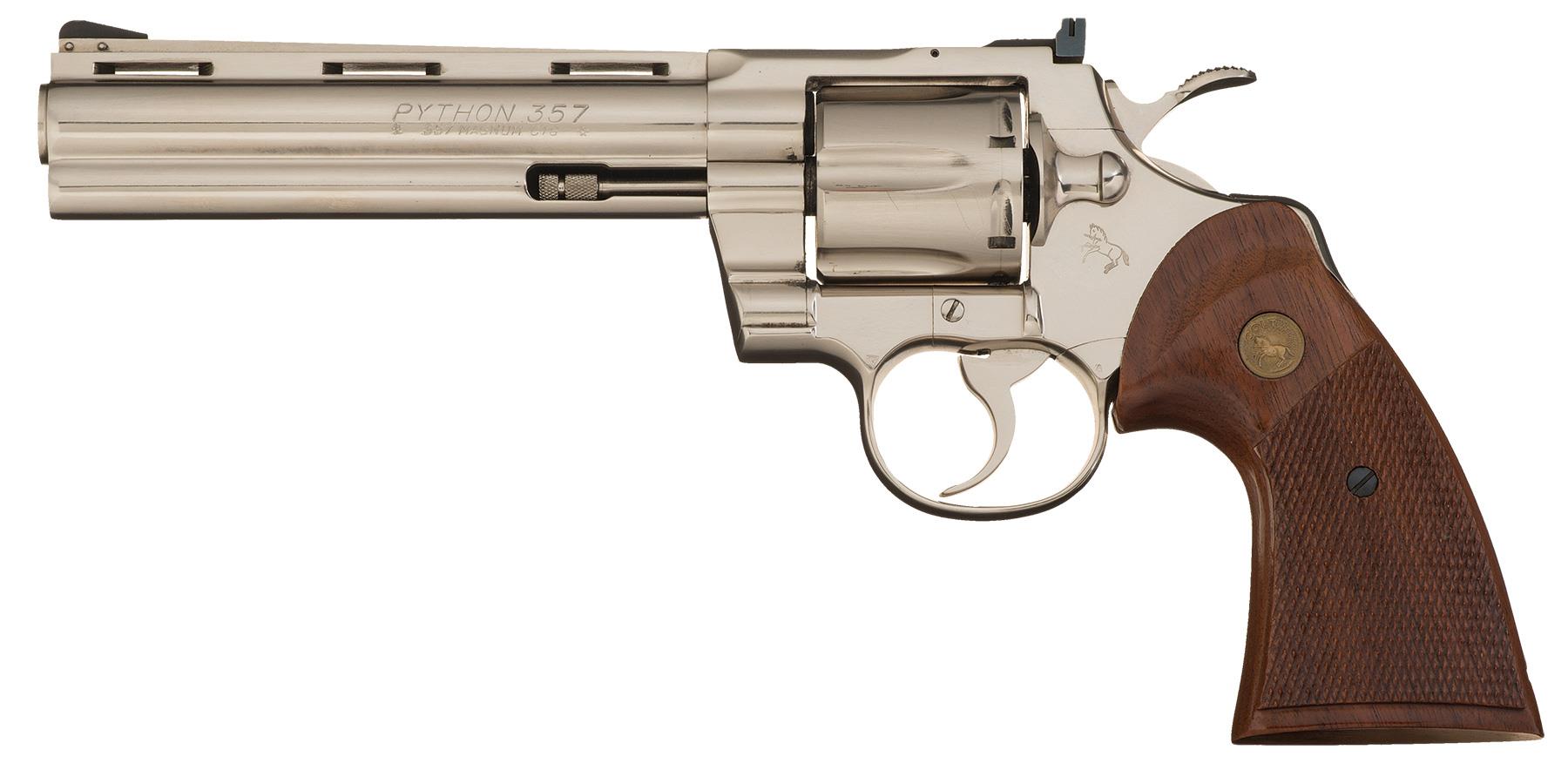 Nickel Colt Python Double Action Revolver | Rock Island Auction