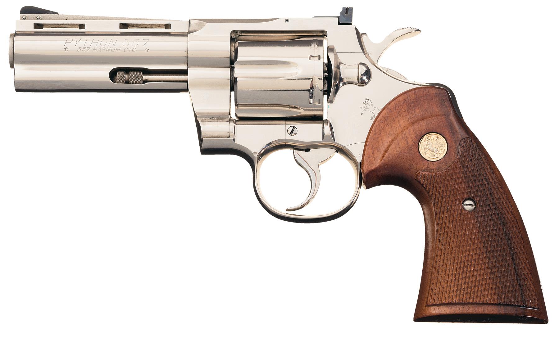 Nickel Colt Python Double Action Revolver | Rock Island Auction