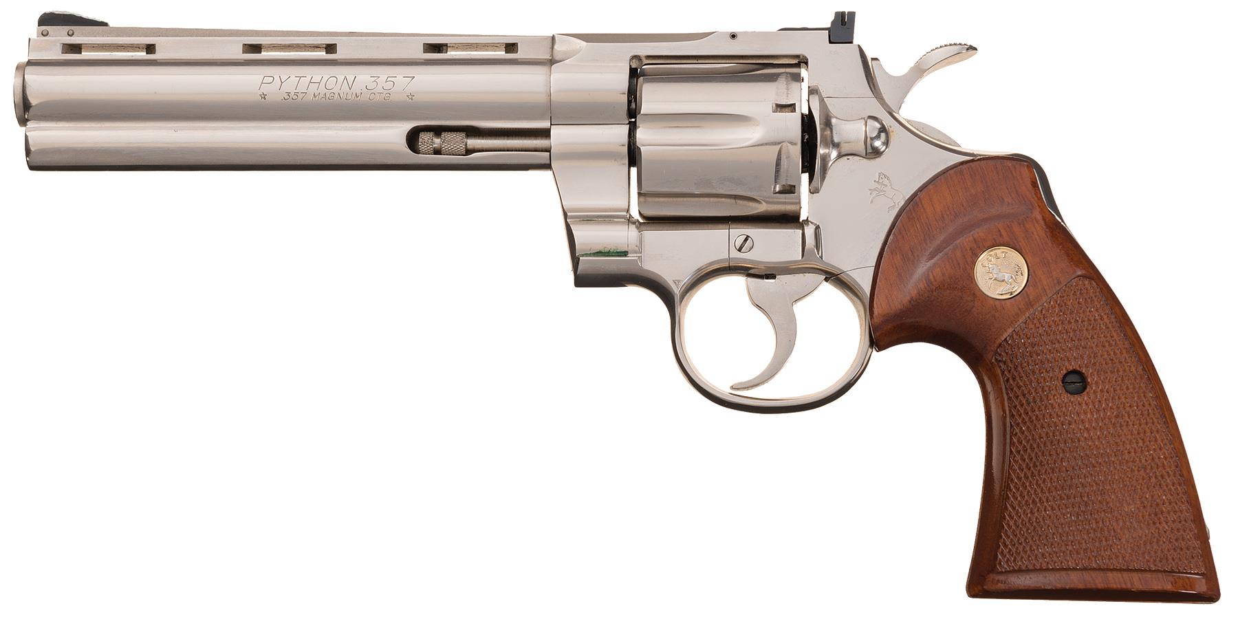 Colt Python Double Action Revolver with Desirable Nickel Finish | Rock ...