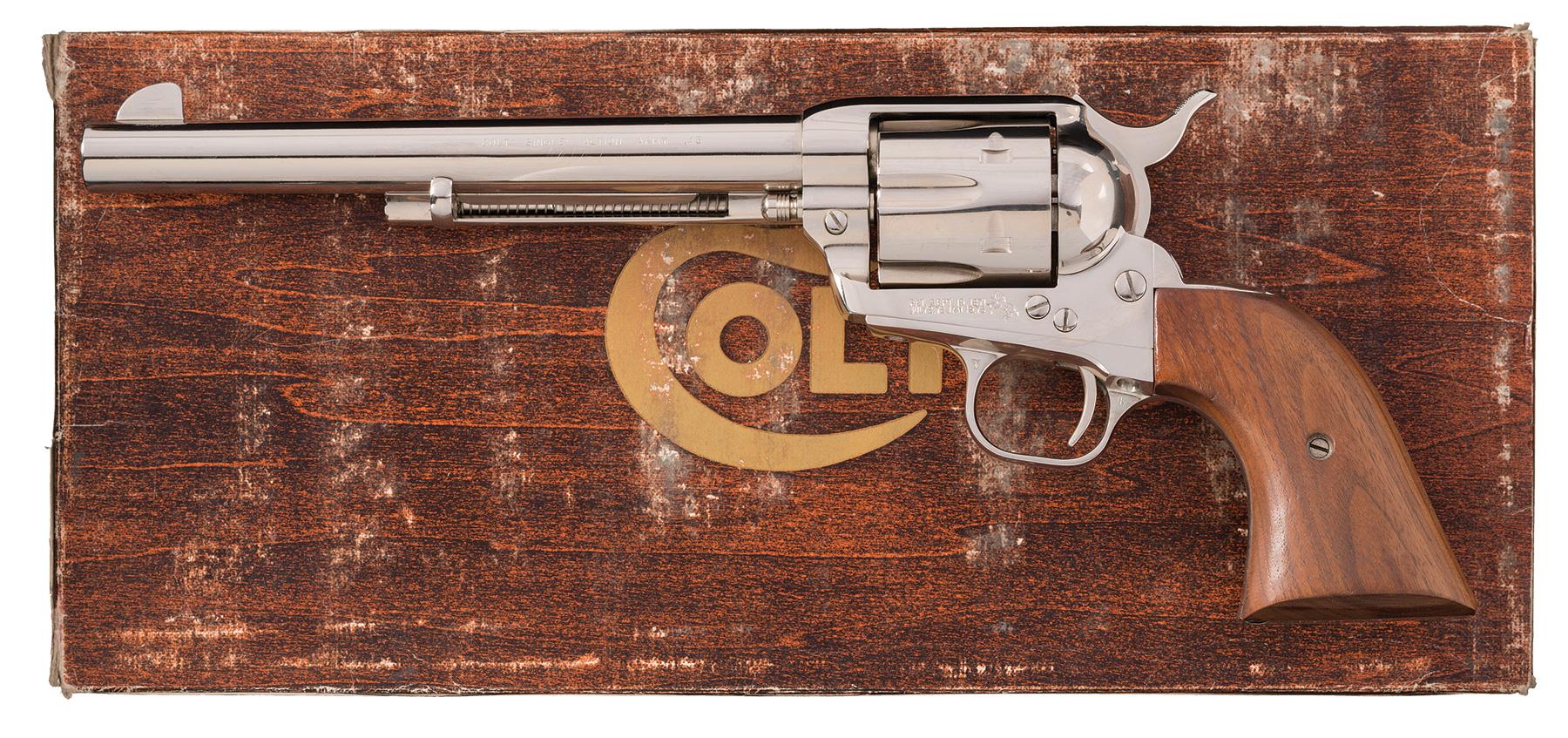 Nickel Plated Colt Third Generation Single Action Army Revolver | Rock ...