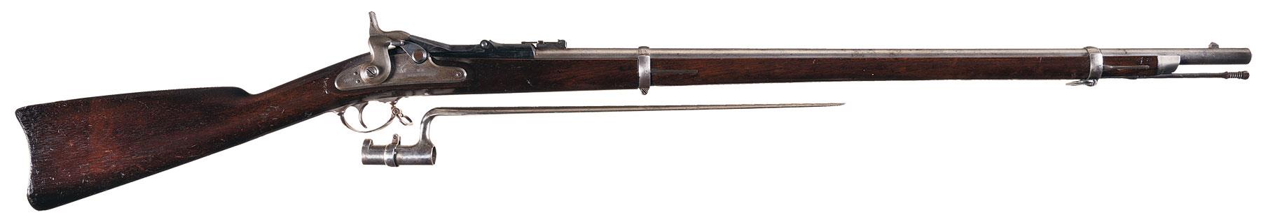 Fine U.S. Springfield Model 1868 Trapdoor Rifle with Bayonet | Rock ...
