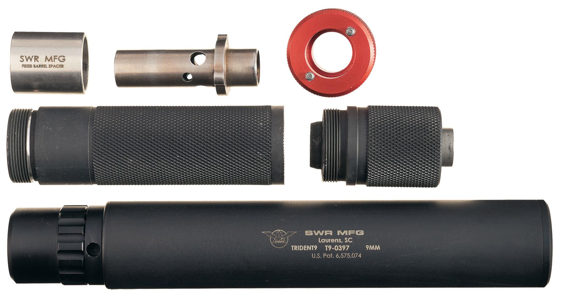 Desirable SWR Mfg Class III/NFA Suppressor 9 mm Trident | Rock Island ...