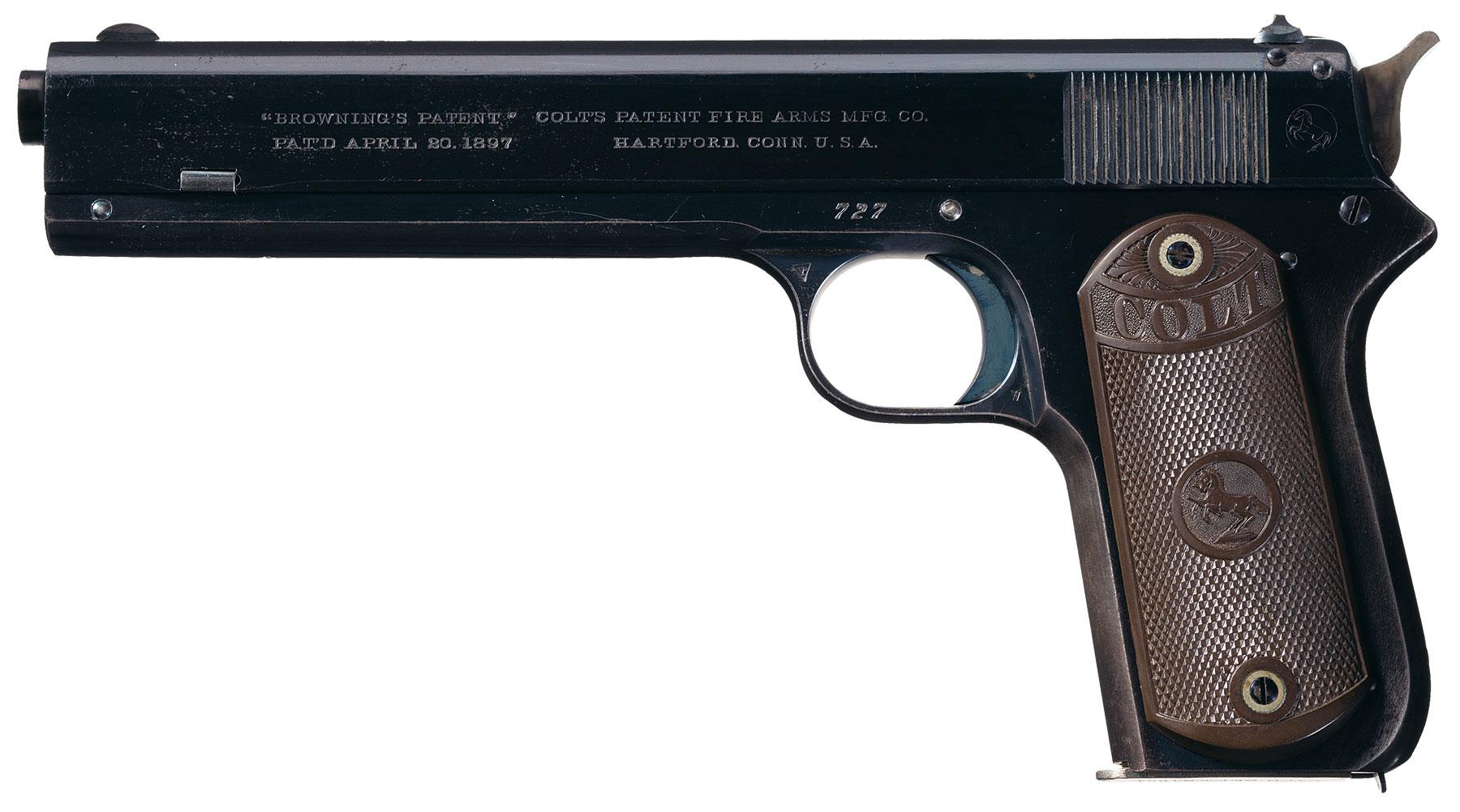 Rare Early Colt Model 1900 Sight Safety Coversion Pistol | Rock Island ...