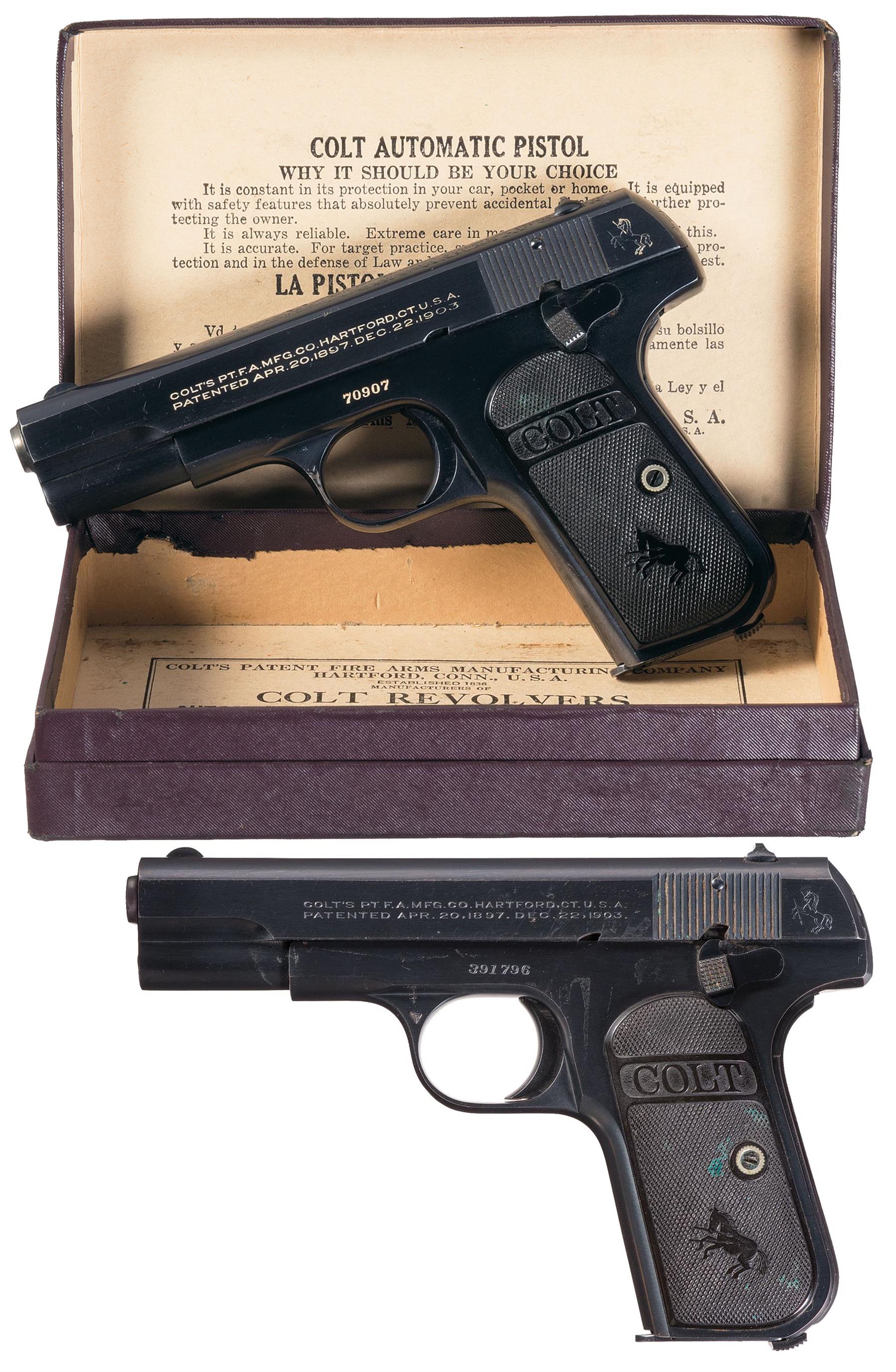 Collector's Lot of Two Colt Semi-Automatic Pistols | Rock Island Auction