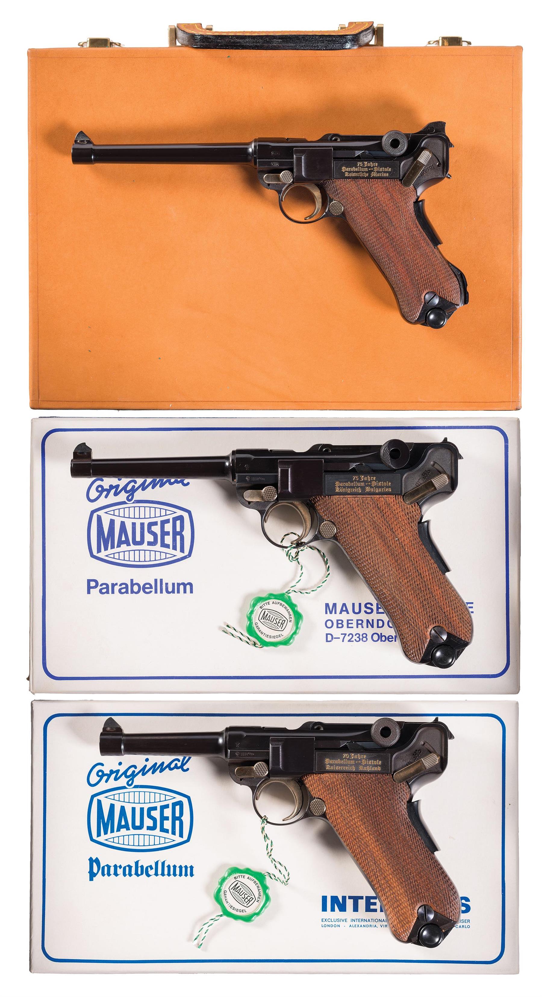 Matching Set of Three Mauser Parabellum Luger Pistols | Rock Island Auction