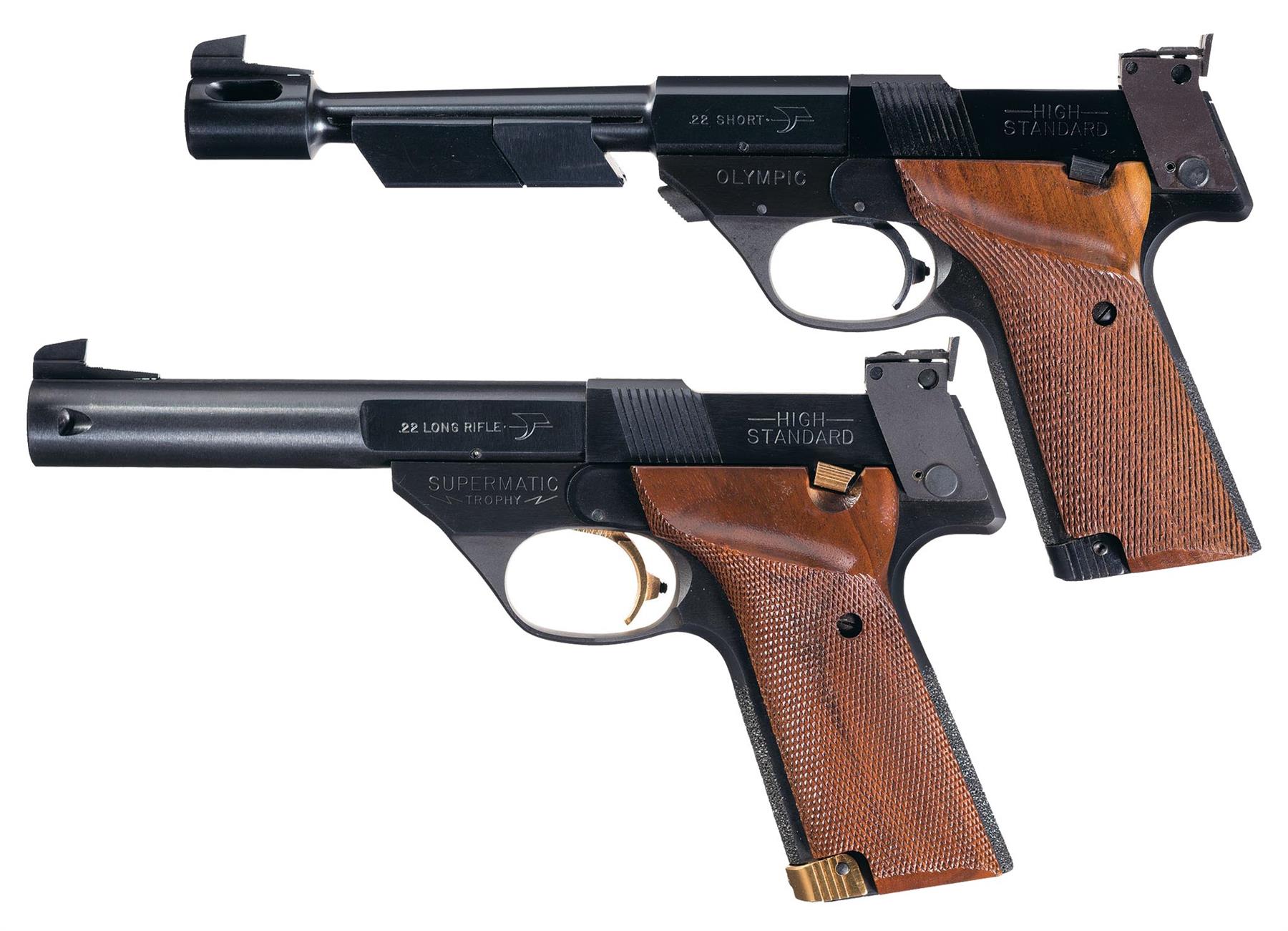 Two High Standard Semi-Automatic Target Pistols with Boxes | Rock ...
