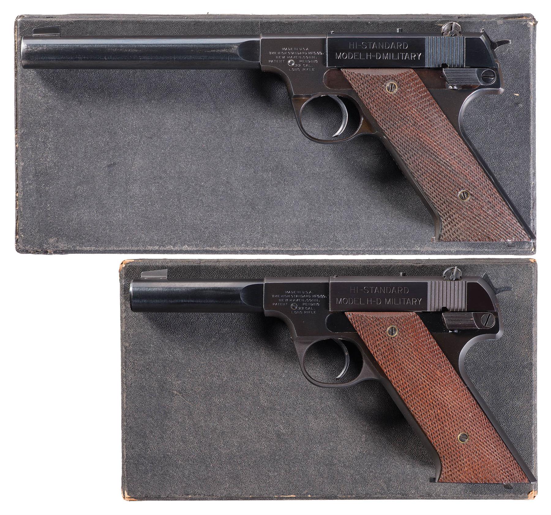 Two High Standard H-D Military Model Semi-Automatic Pistols | Rock ...