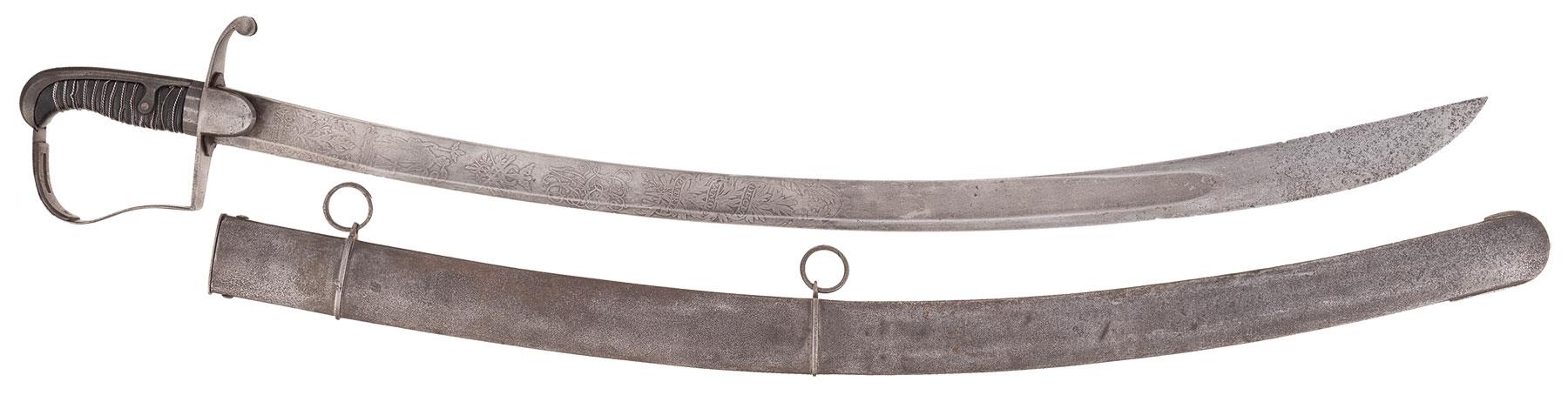 Etched English Pattern 1796 Light Cavalry Sabre with Scabbard | Rock ...