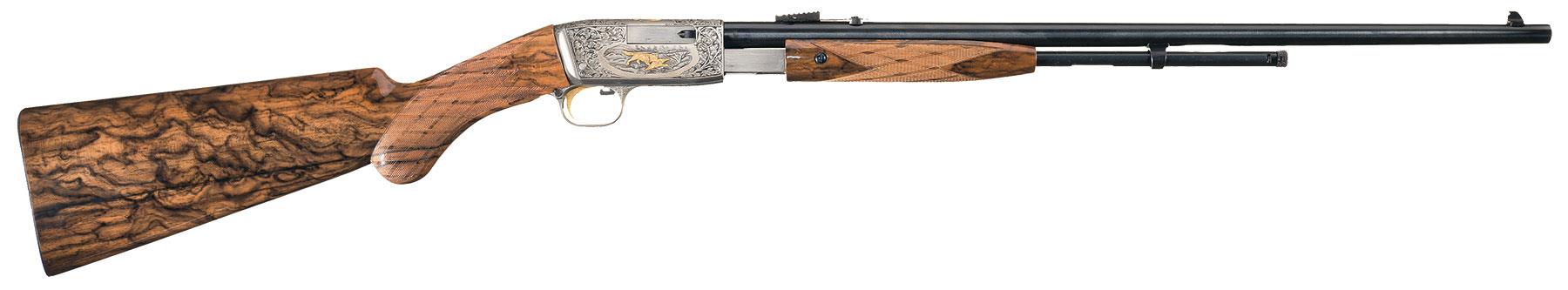 Angelo Bee Signed Engraved and Gold Inlaid FN Trombone Rifle | Rock ...