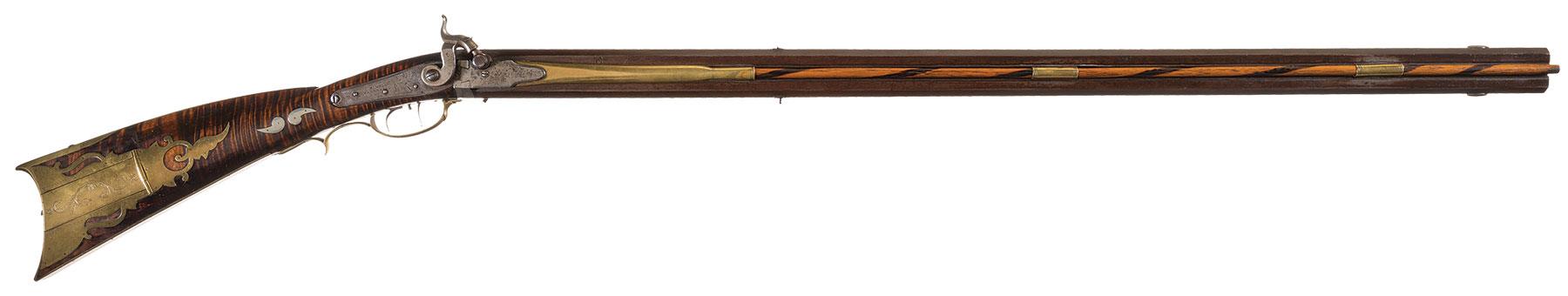 Conrad Horn Engraved Percussion Swivel Breech Rifle | Rock Island Auction