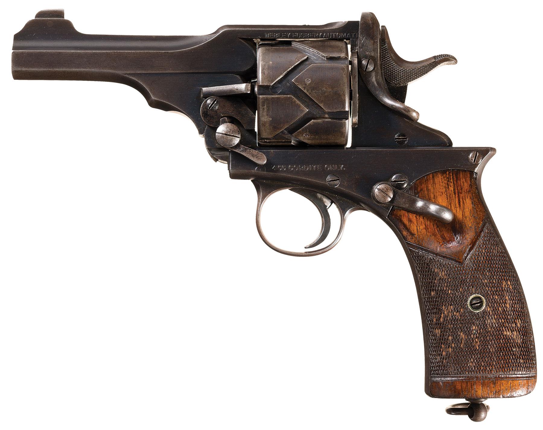 Webley-Fosbery 1902 Automatic Revolver, Rare Four Inch Barrel | Rock ...