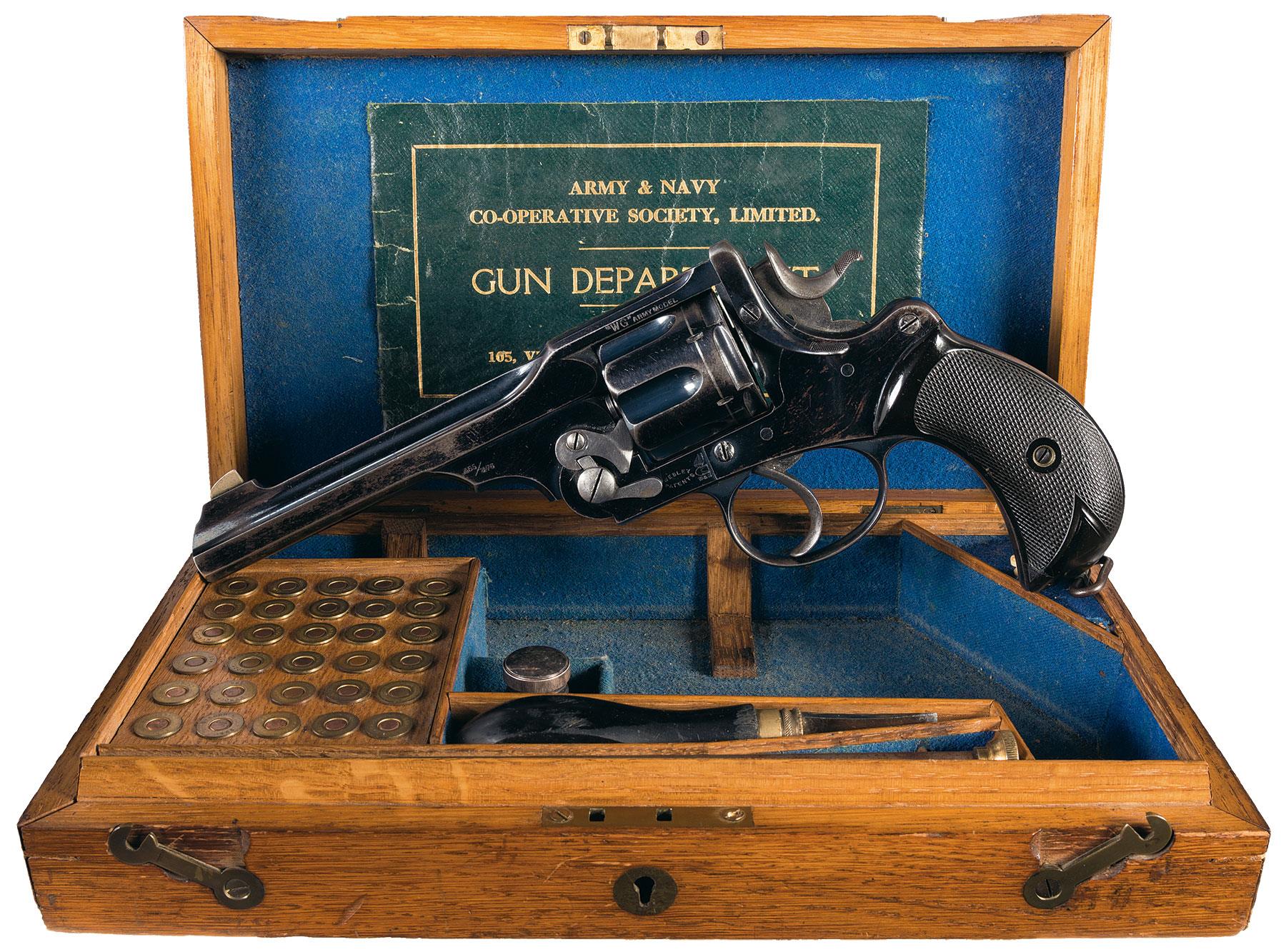 Cased Webley 'WG' Army Model Double Action Revolver | Rock Island Auction