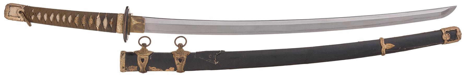 Japanese Kai-Gunto Naval Sword with Signed and Dated Blade | Rock ...