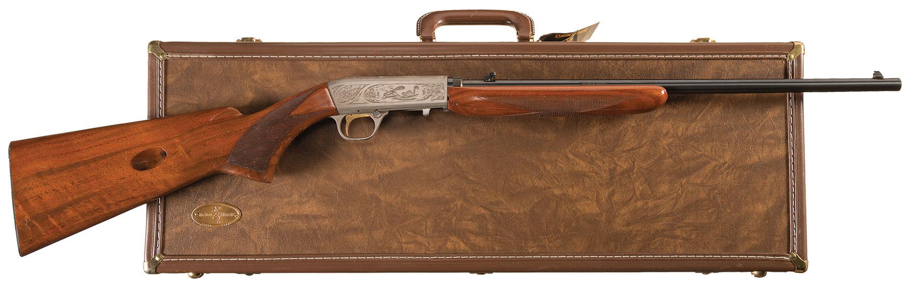 Grade II Engraved Browning SA-22 Semi-Automatic Rifle with Case | Rock ...