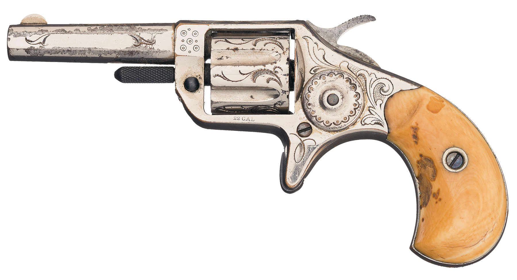 Engraved Colt New Line .22 Revolver with Rare Garter Holster | Rock ...