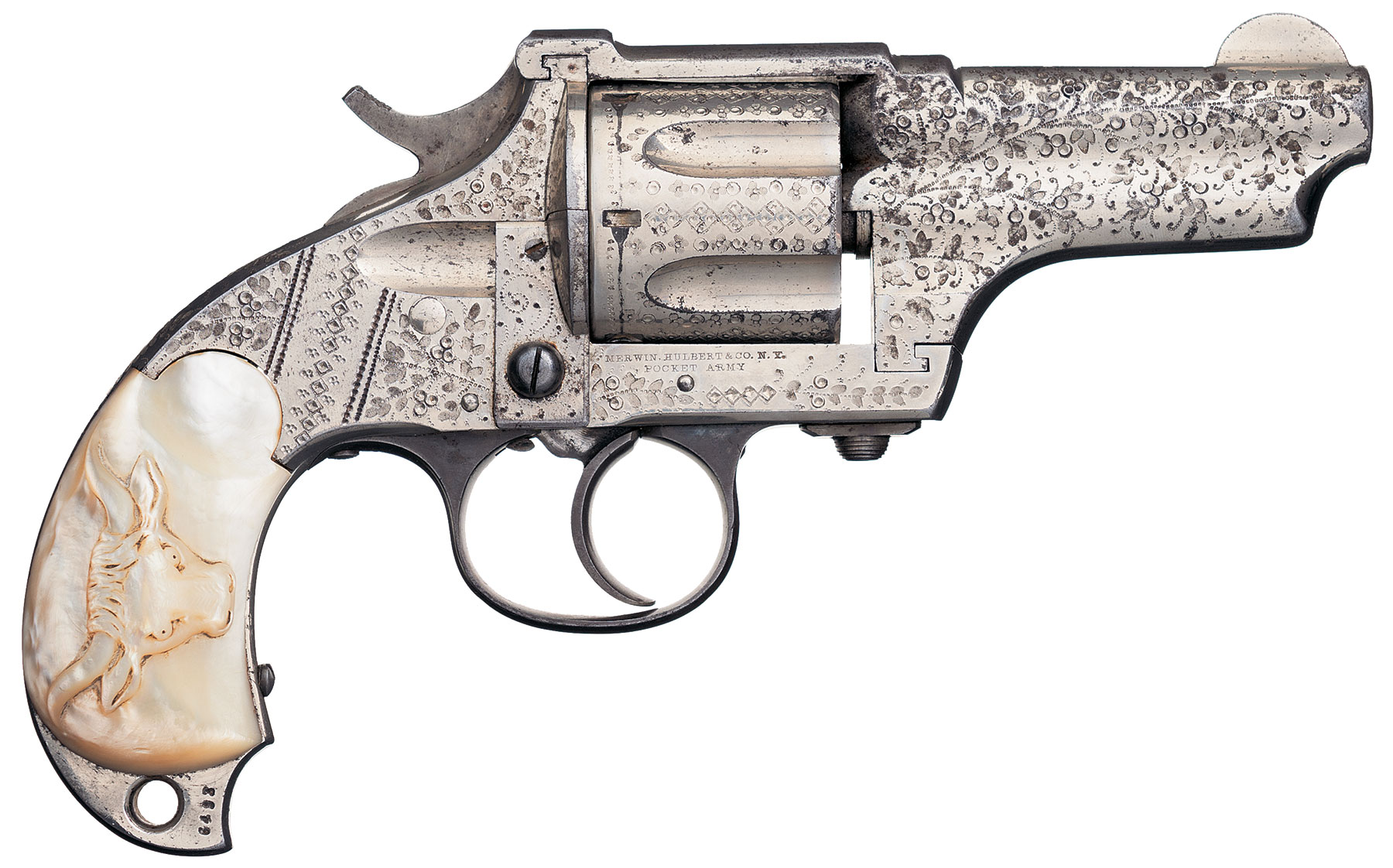Factory Engraved Merwin Hulbert & Co. Large Frame DA Revolver | Rock ...