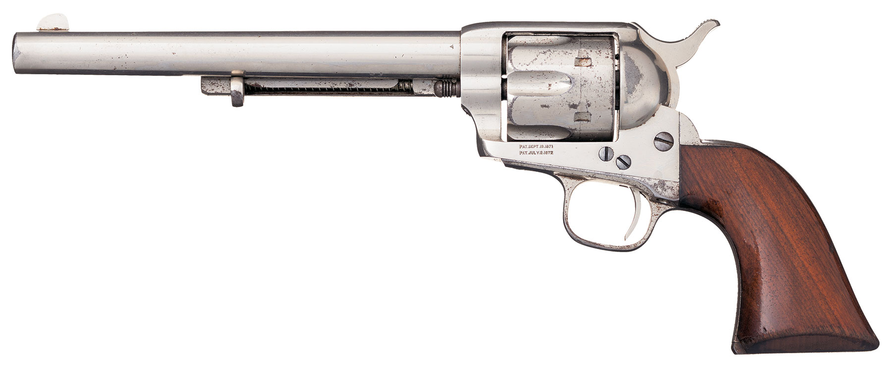 Factory Nickel Plated Antique Colt Single Action Army Revolver | Rock ...