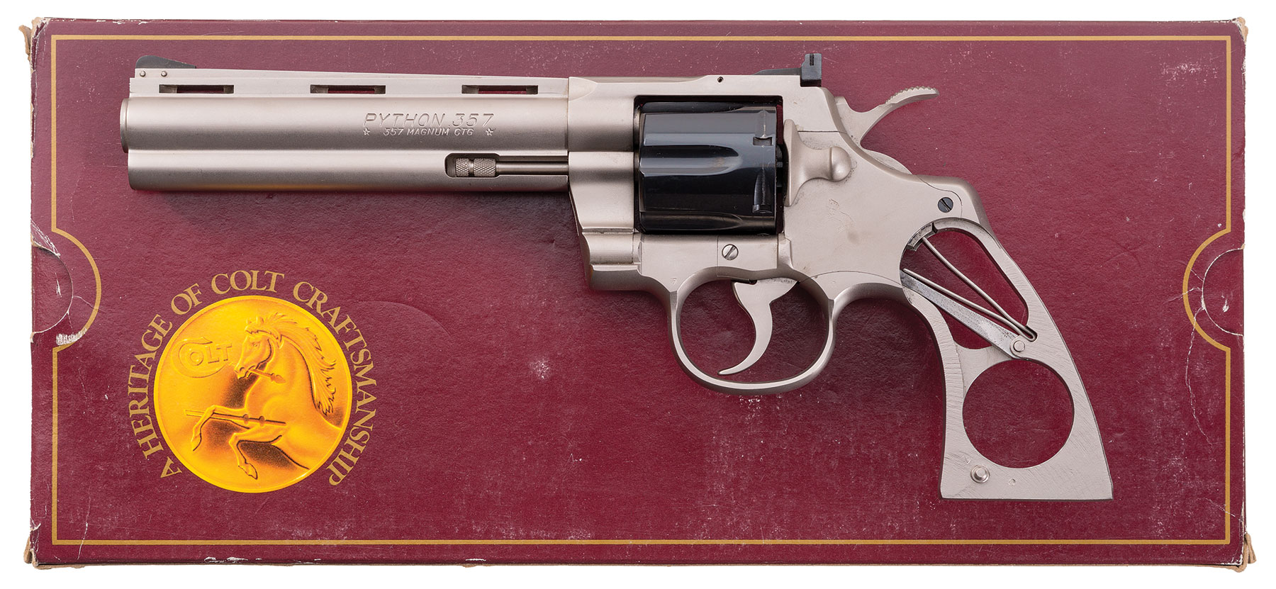 Colt Prototype Electroless Nickel Colt Python Factory Letter-Box | Rock ...