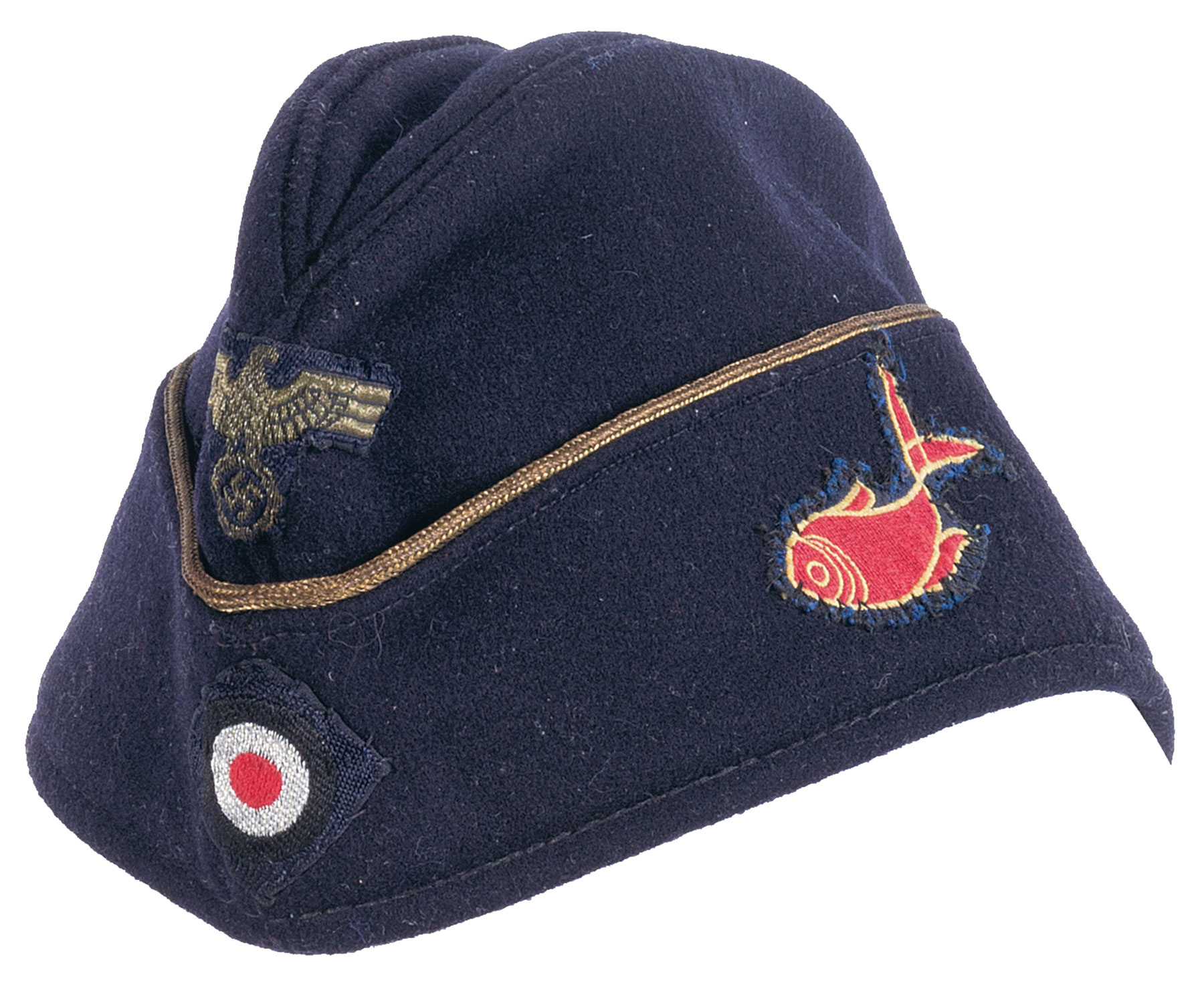 Kriegsmarine Officer's Overseas Cap with U-Boat 'Red Fish' Badge | Rock ...