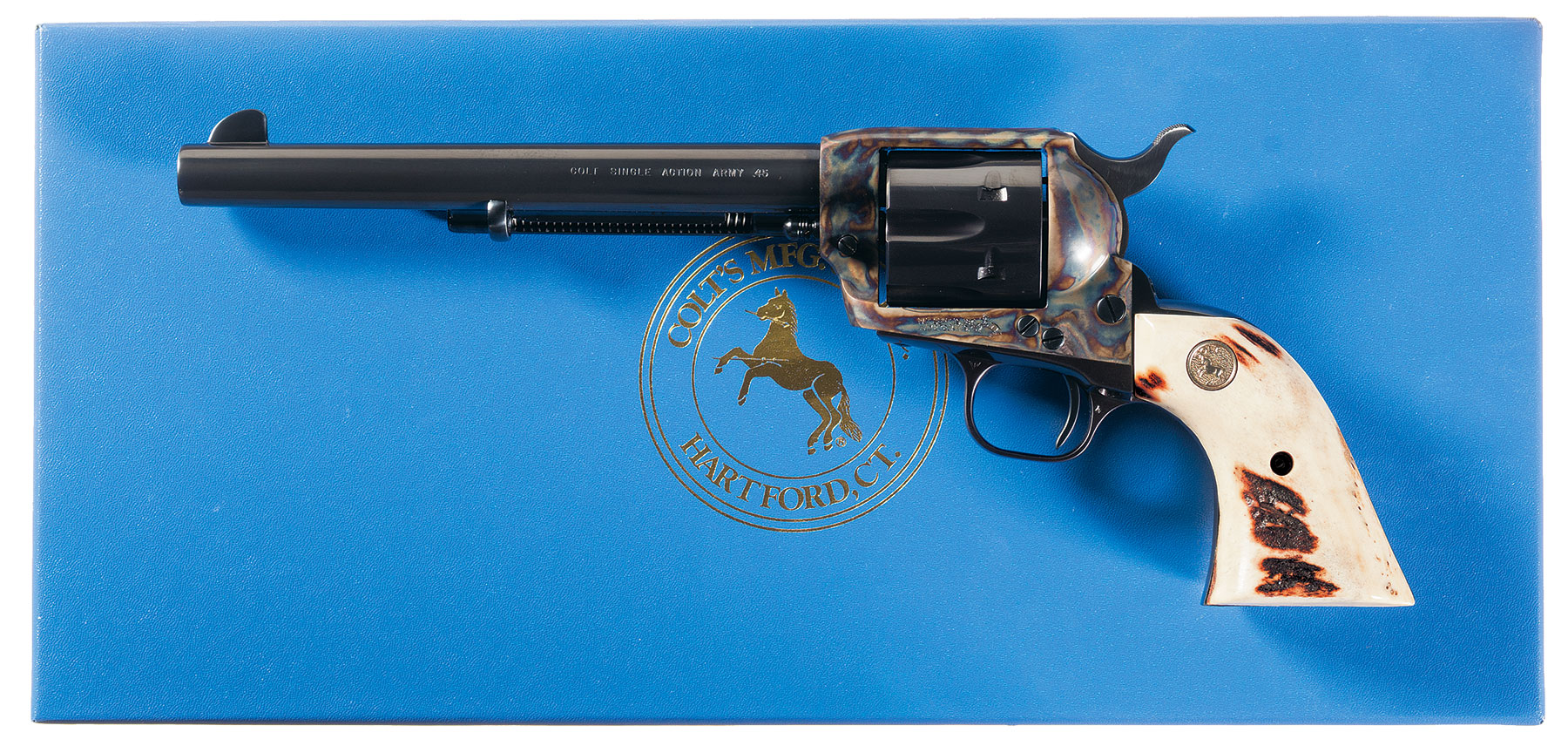 Colt 3rd Gen Single Action Army Revolver with Stag Grips and Box | Rock ...