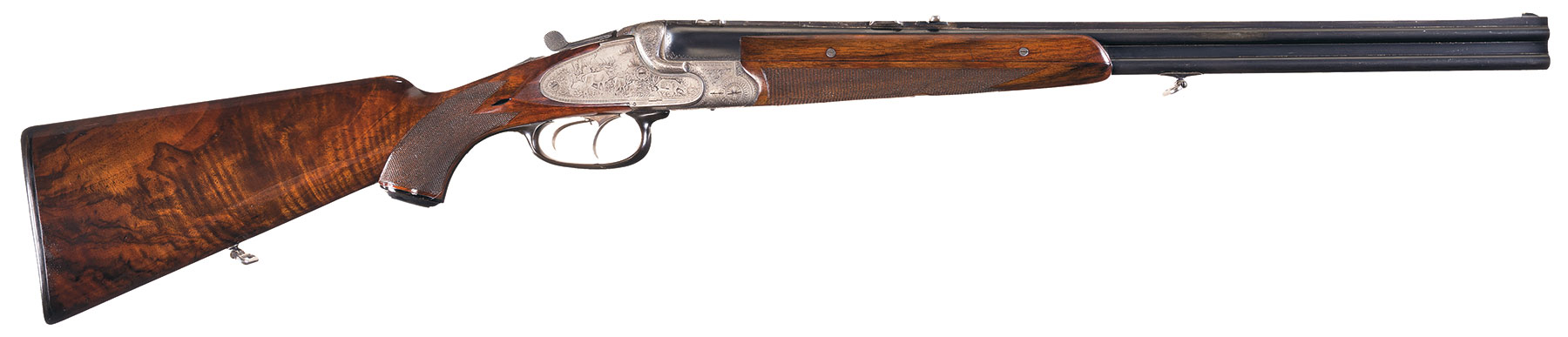 Engraved Heym Over/Under Double Rifle | Rock Island Auction
