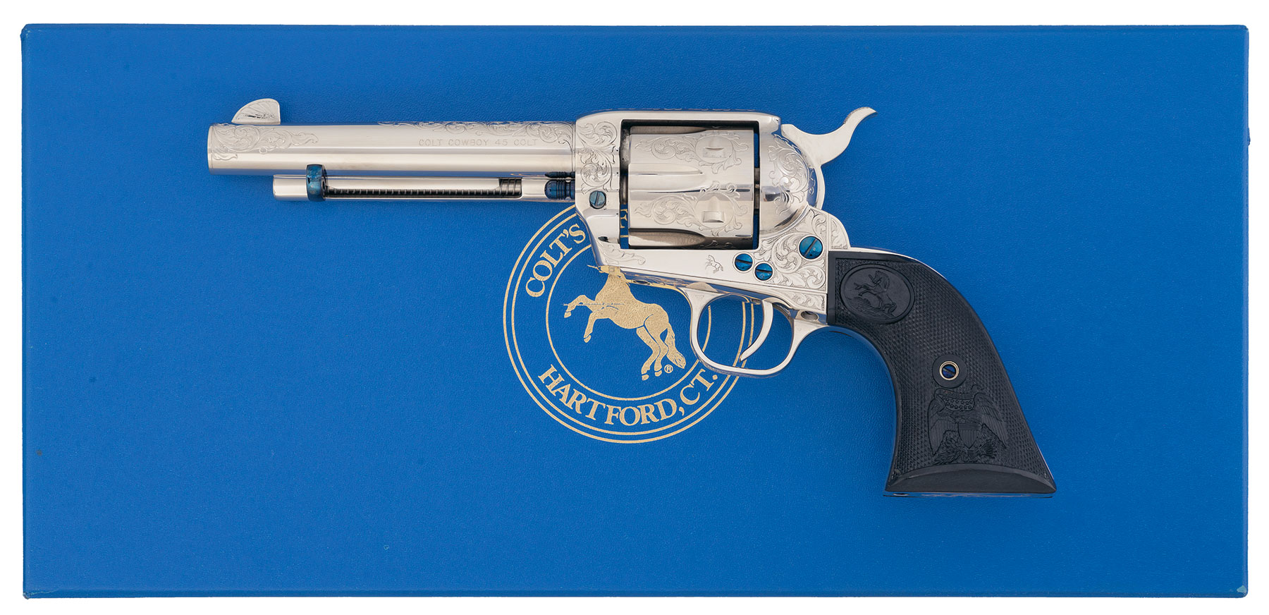 Adams Engraved Colt Cowboy Single Action Army Revolver Show Gun | Rock ...