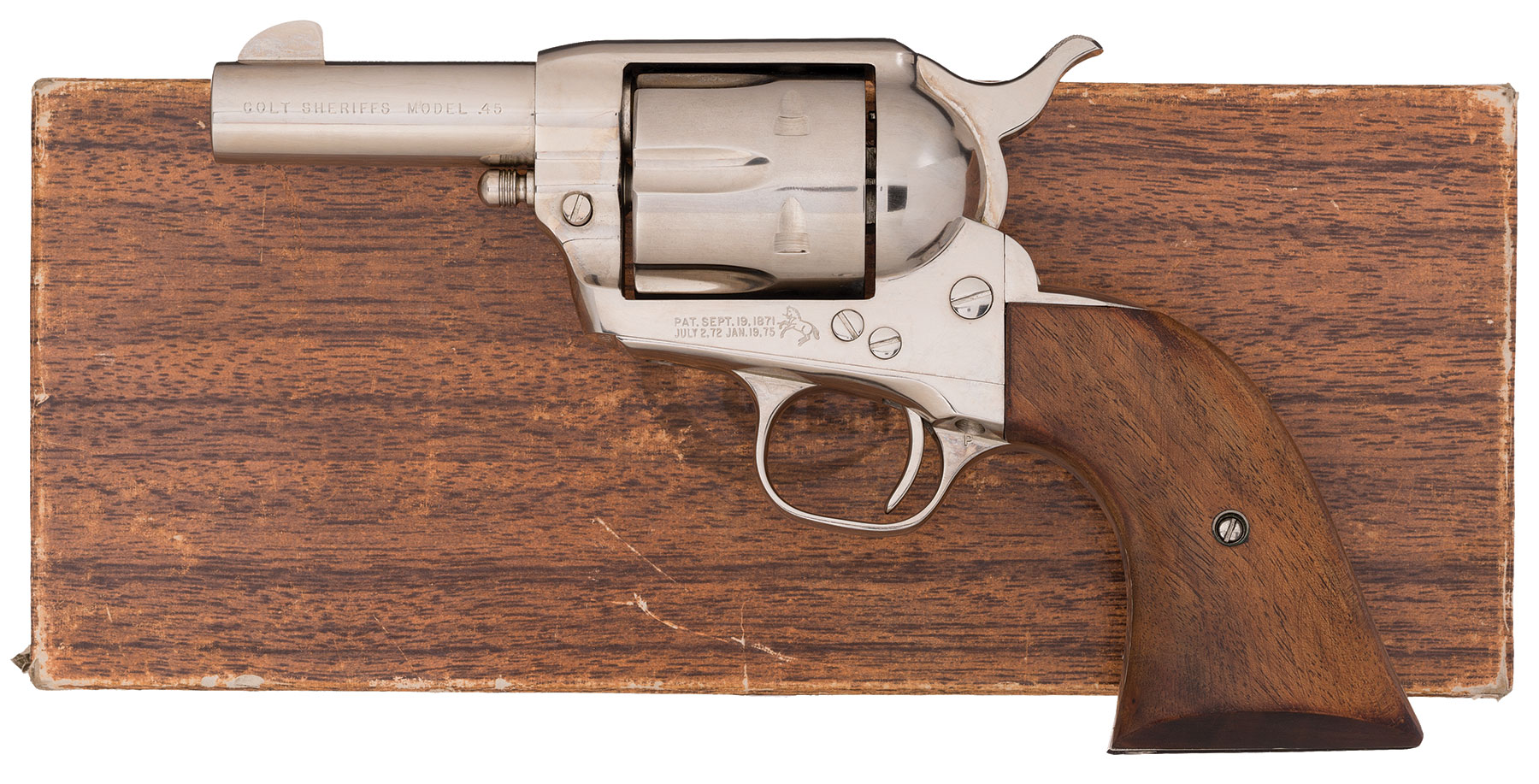 Nickel Colt Sheriff's Model 2nd Gen Colt Single Action Army | Rock ...