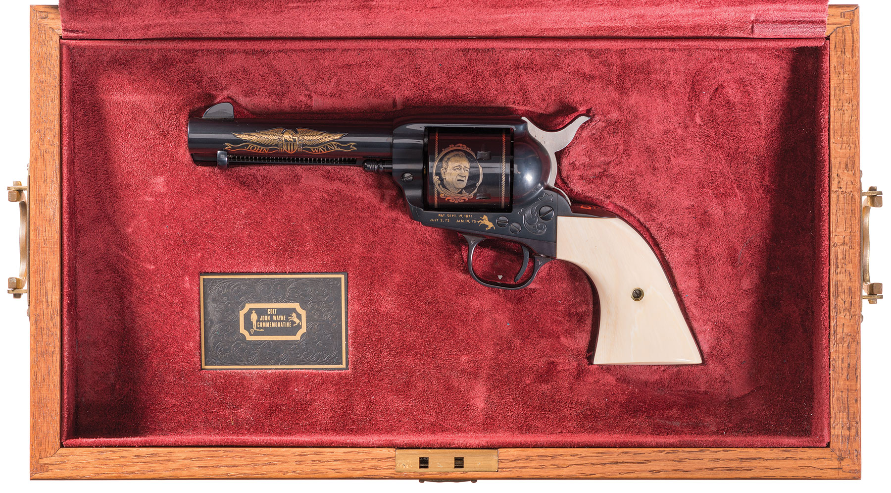 Cased John Wayne Commemorative Colt Single Action Army Revolver | Rock ...