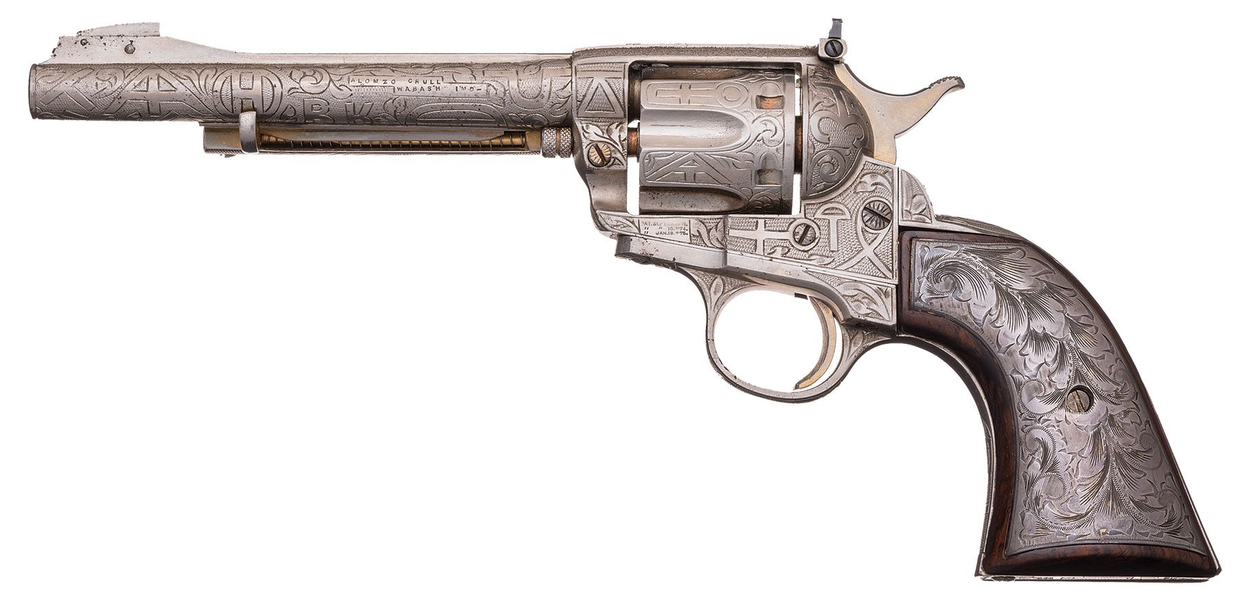 Cole Agee Engraved Colt Model 1877 22RF Converted Revolver | Rock ...