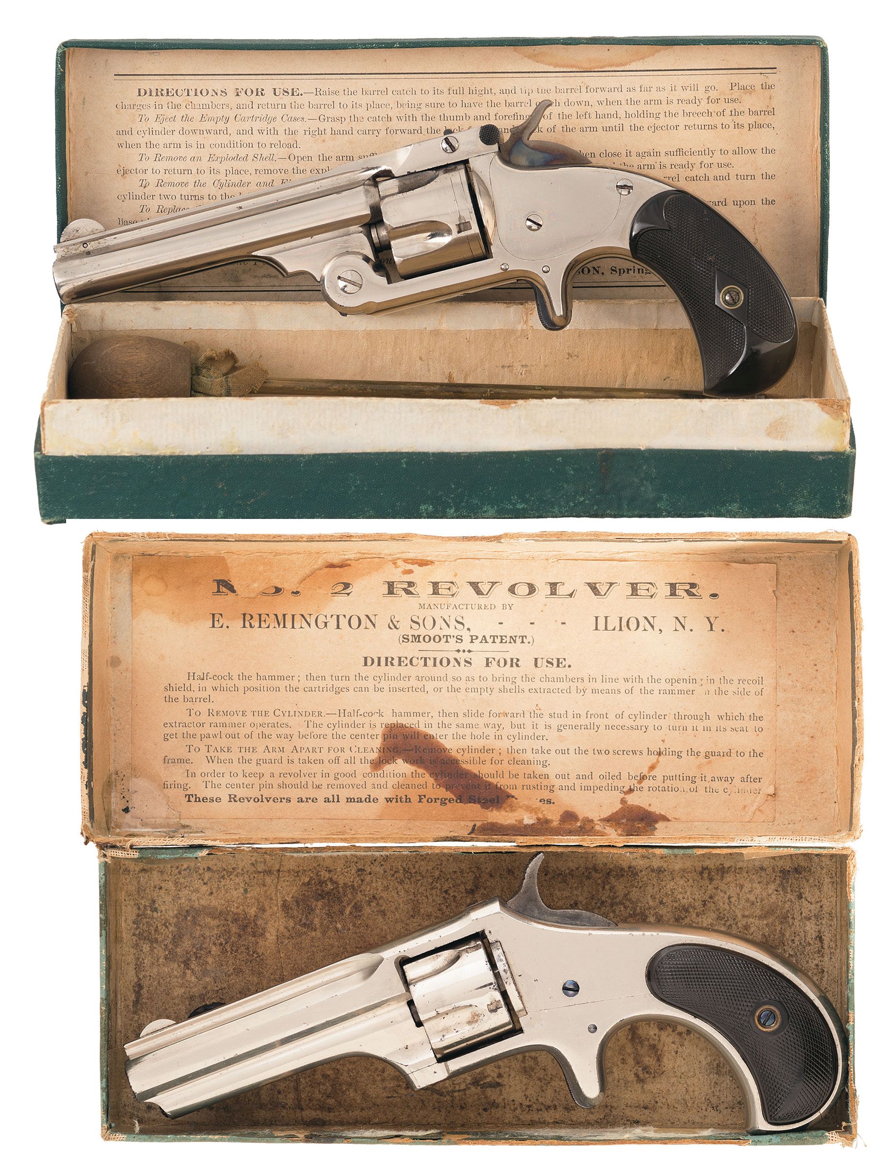 Collector's Lot of Two Antique American Revolvers with Boxes | Rock ...