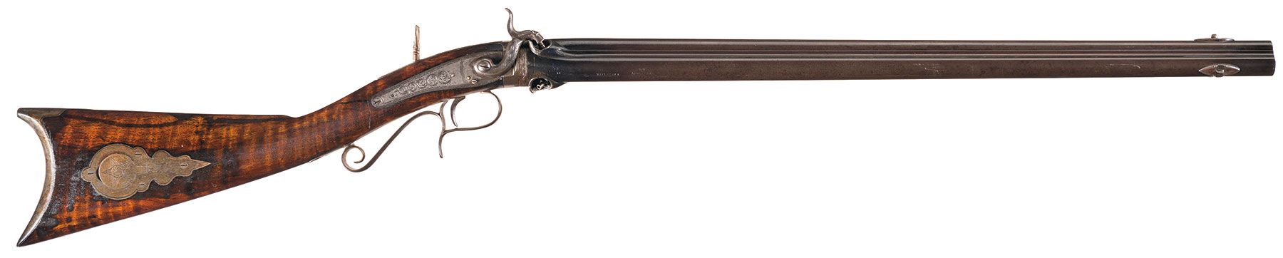 Scarce H.V. Perry Rotary Three Barrel Percussion Rifle | Rock Island ...