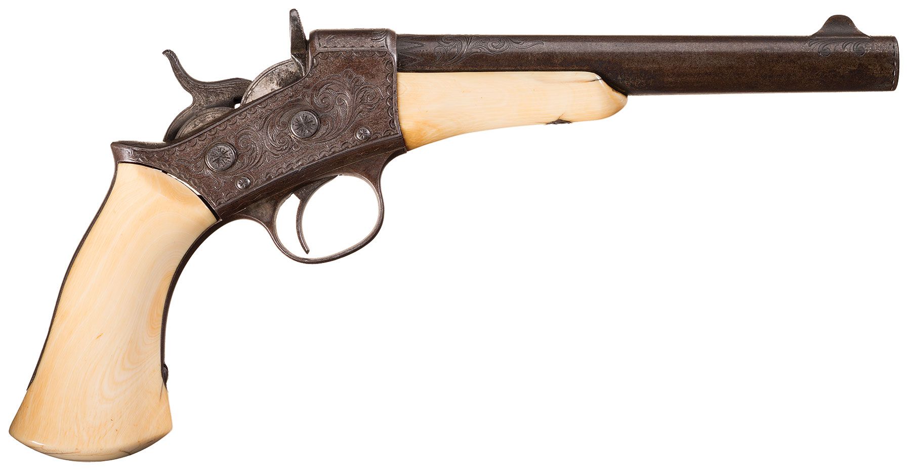 Engraved Remington Model 1871 Army Rolling Block Pistol | Rock Island ...