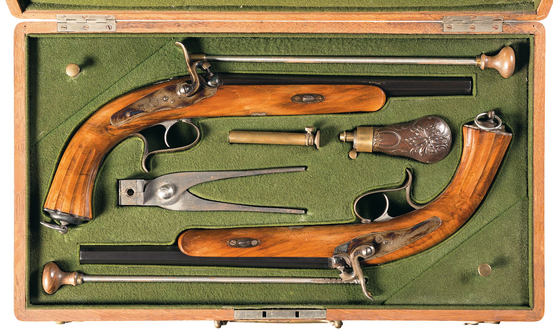 Cased Pair of European Percussion Pistols | Rock Island Auction Cased Pair of European Percussion Pistols | Rock Island Auction