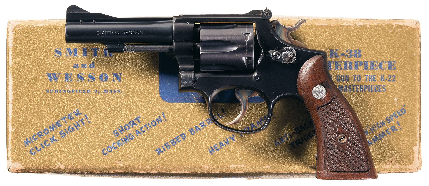 S&W K-38 Combat Masterpiece (Pre-Model 15) Revolver with Box | Rock ...