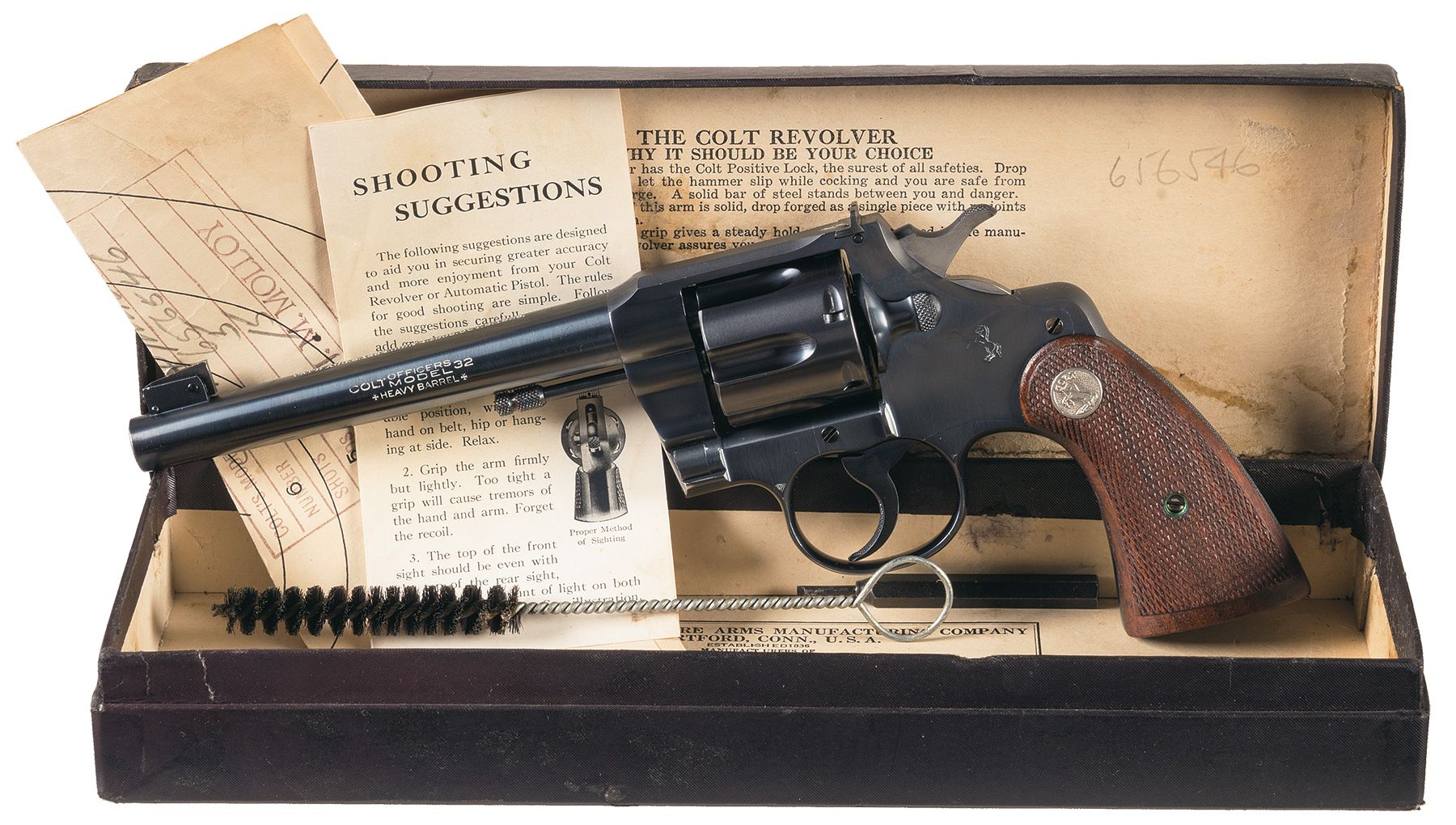Colt Heavy Barrel Officers Model Double Action Revolver | Rock Island ...
