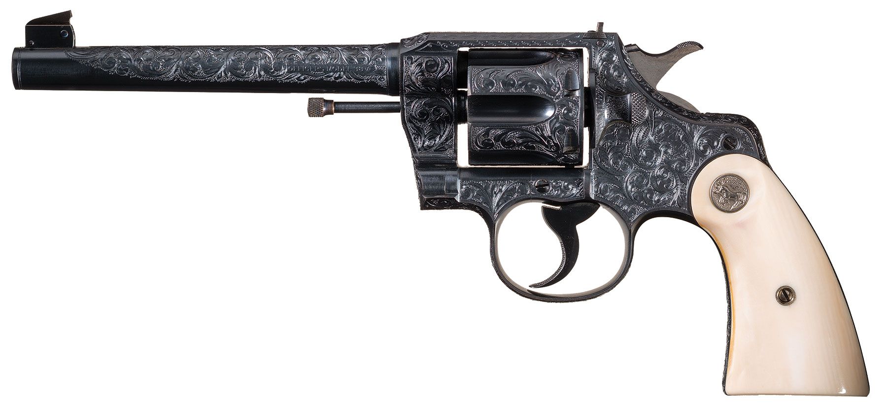 Factory Engraved Colt Officers Model Target Revolver | Rock Island Auction