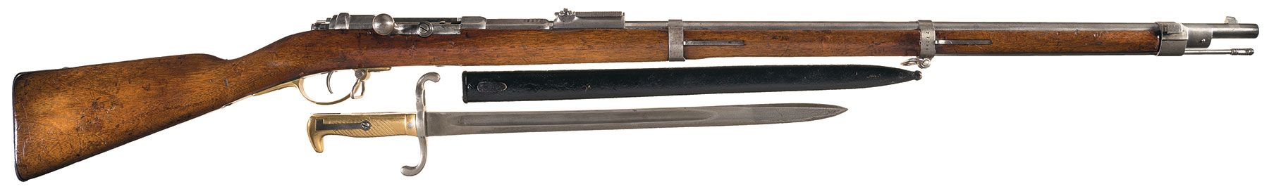 Amberg/Mauser 1871 Rifle with Bayonet | Rock Island Auction