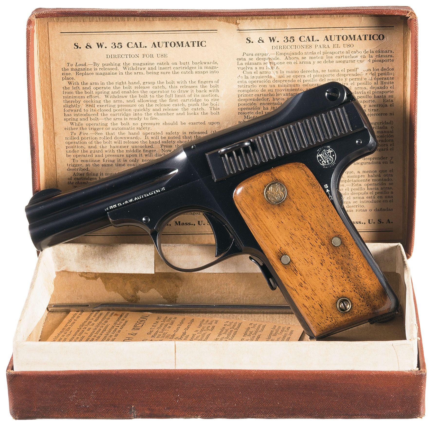 Exceptional Smith & Wesson 35 Semi-Automatic Pistol with Box | Rock ...