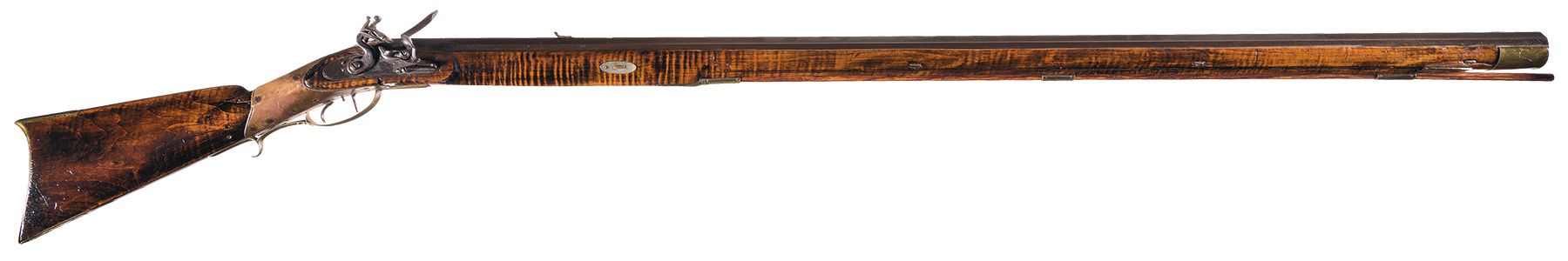Heavy Barrel Flintlock American Long Rifle | Rock Island Auction