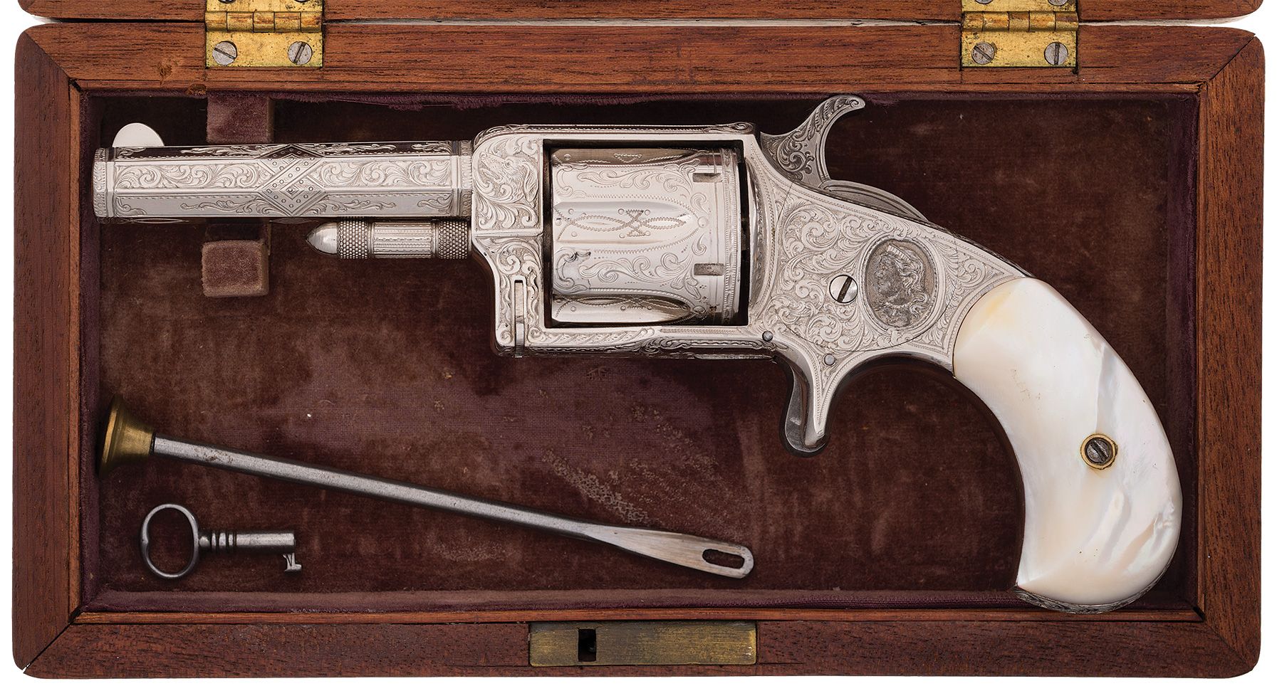 Exhibition Quality L.D. Nimschke Engraved Cased U.S. A. No. 32 | Rock ...