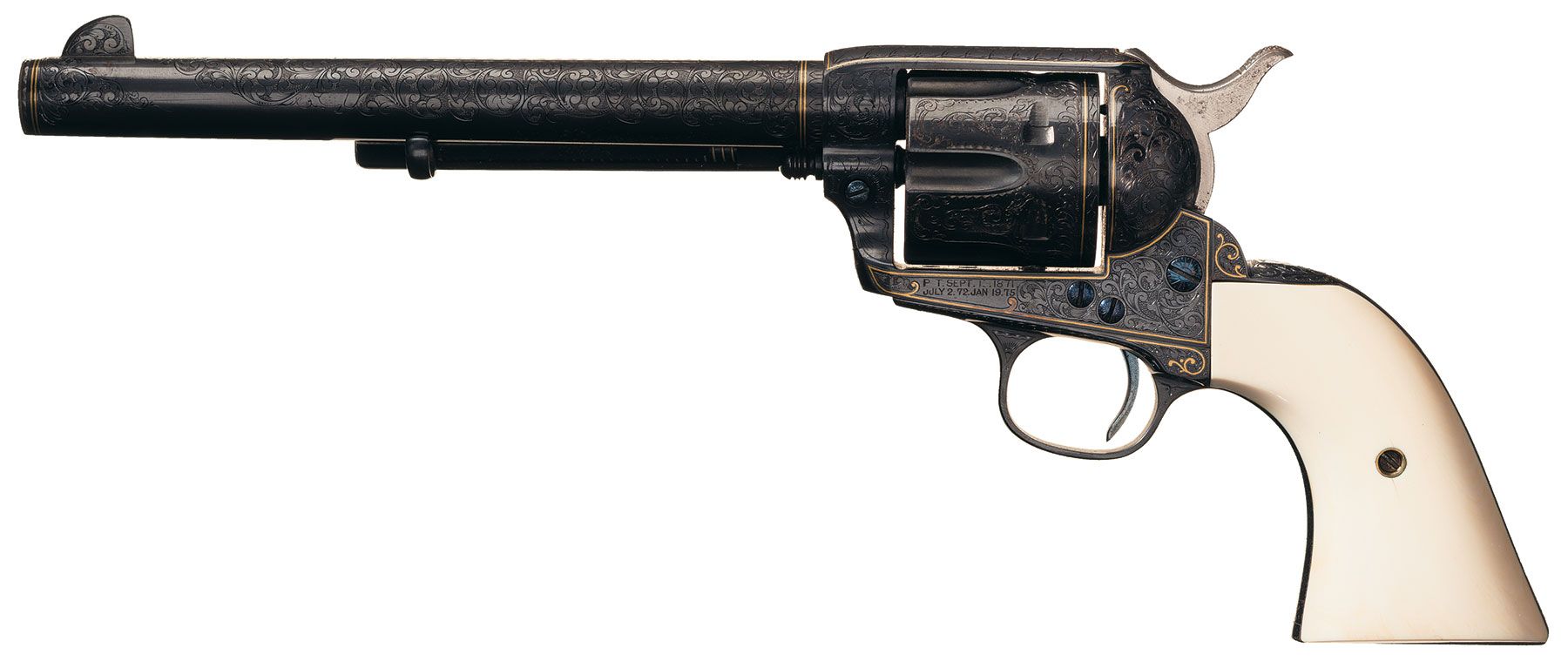 Aaron Pursley Engraved Antique Colt Single Action Army Revolver | Rock ...