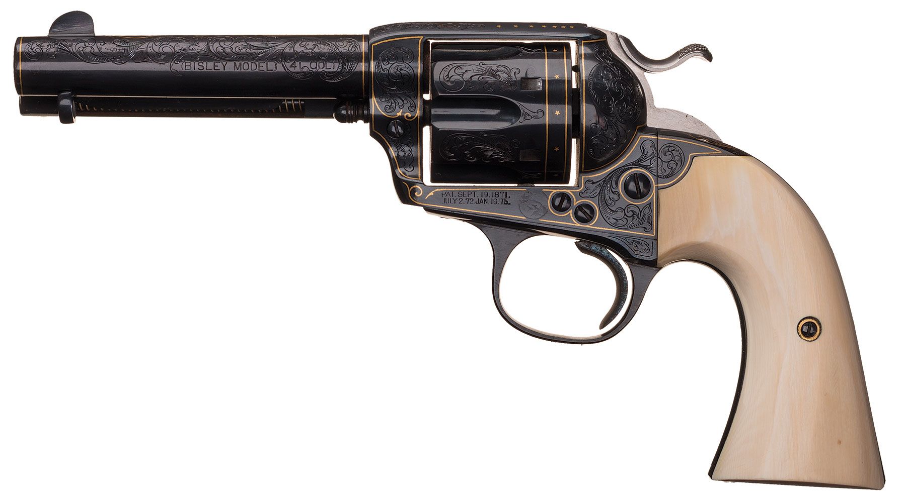 Aaron Pursley Engraved/Inlaid Colt Bisley Model SAA Revolver | Rock ...