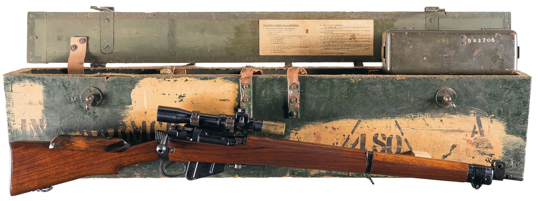BSA #4MkI T Sniper Rifle with Scope, Scope Case and Crate | Rock Island ...